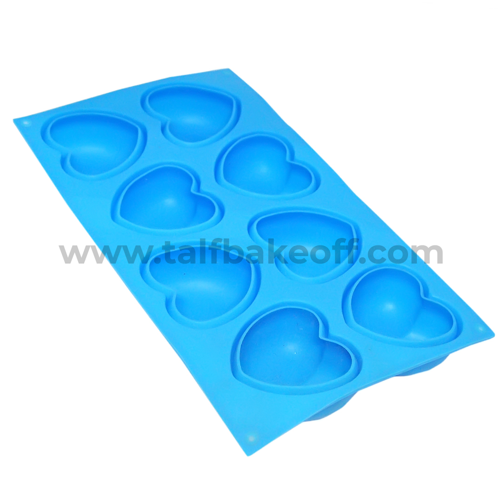 8 Cavity Silicone Heart Shaped Cake Mold | Re-Usable | – TALF BAKE OFF